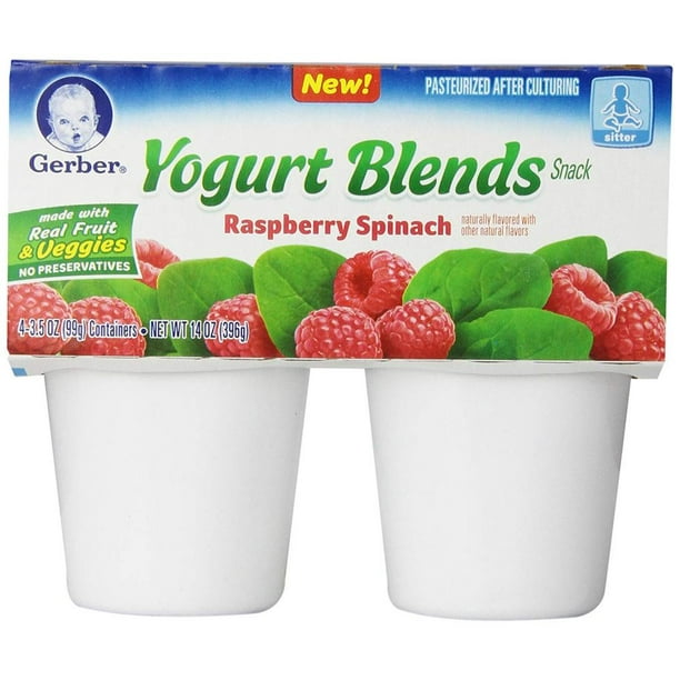 Bebidas Gerber Purees Yogurth 3.5 Oz 24 Pz -framb/espinaca Gerber Purees No aplica | Bodega ...