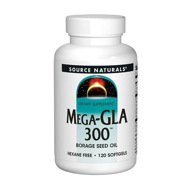 Suplemento Mega-GLA 300 Source Naturals Acido Graso 120 Capsulas ...