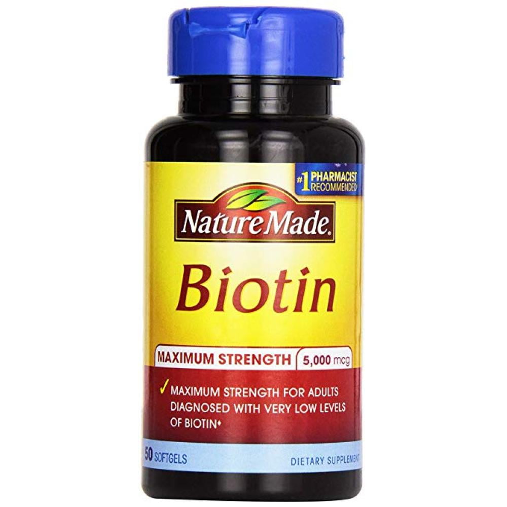 Suplemento Biotina Nature Made 5000 Mcg 50 Capsulas Blandas Nature Made NM2716 | Walmart en línea