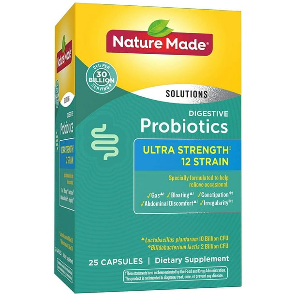 Suplemento Probioticos Digestivos Nature Made Ultra Fuerza 12 Cepas 25 ...