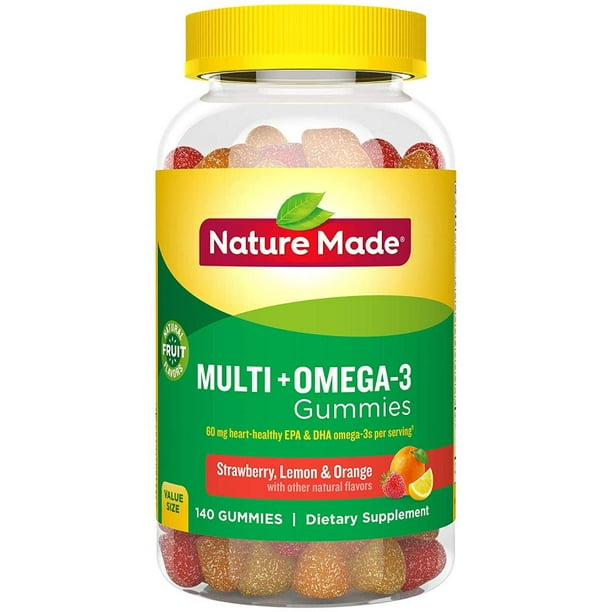 Suplemento Gomitas Multi + Omega-3 Nature Made para Adultos 60mg 140 ...