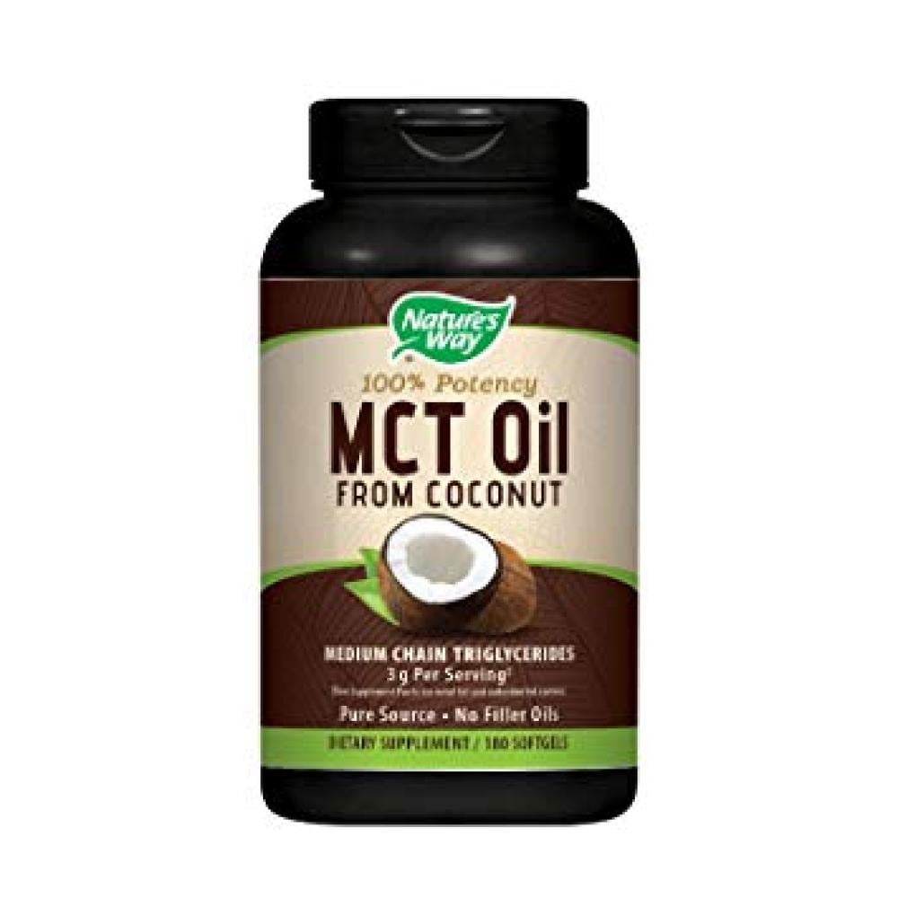 Suplemento MCT Oil Premium Nature's Way 100% de Potencia 180 Capsulas ...