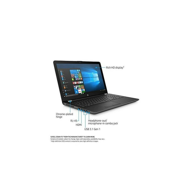 Laptop HP AMD E2 500GB 4GB RAM 15.6'' Windows 10 15-bw010nr | Bodega ...
