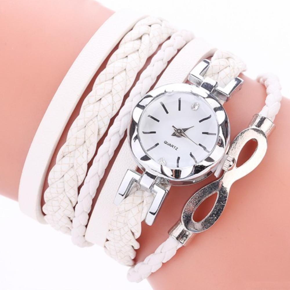 Reloj Pulsera Para dama ILIOS Trenzada infinito blanco | Bodega Aurrera ...