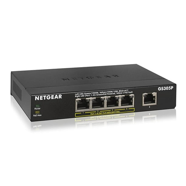 Switch Ethernet Netgear Gs305p-100nas Con 5 Puertos 55.5w NETGEAR ...