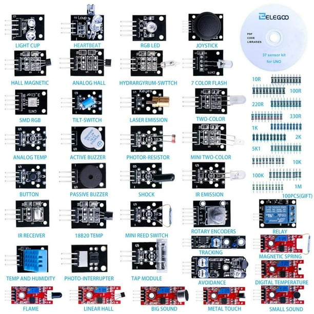 Kit Elegoo El-kit-000 Modulo Sensor 37 En 1, Para Arduino Elegoo EL-KIT ... Kit Elegoo El-kit-000 Modulo Sensor 37 En 1, Para Arduino Elegoo EL-KIT ...