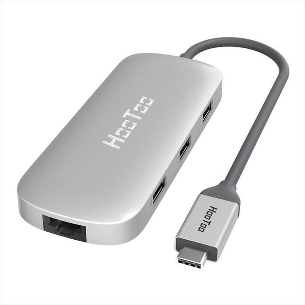 Hub Usb-c Hootoo Con Ethernet, Hdmi, Usb 3.0, 100w Plata HooToo HT ...