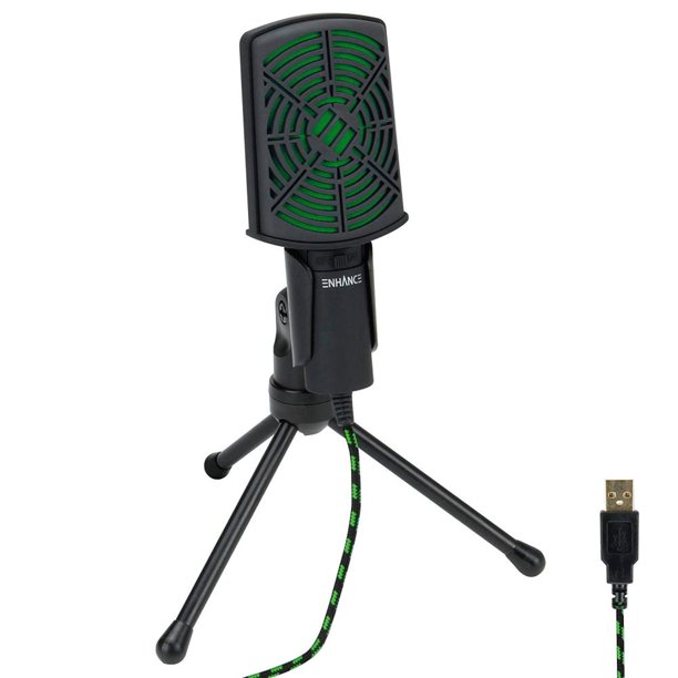 Micrófono condensador ENHANCE Gamer Omnidireccional USB -Vr | Walmart ...