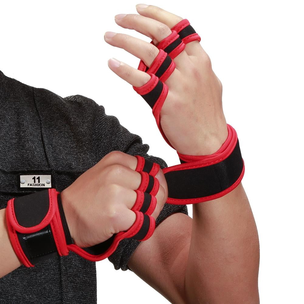 Par De Guantes para Levantamiento de Pesas Talla M Roj D1176 Garumi ...