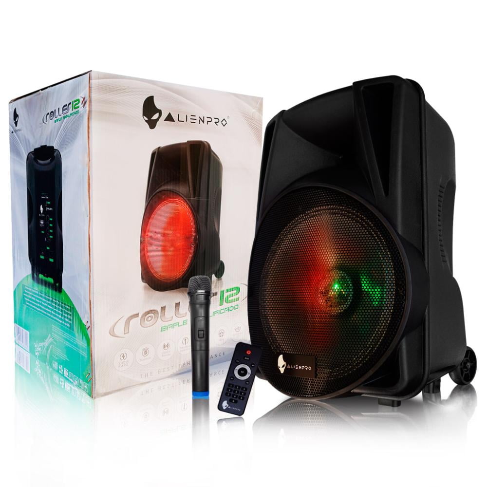 Bafle Roller 12 Amplificado Microfono Inalambrico Usb Sd Fm Alien 92 ...