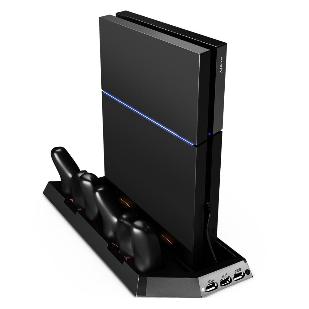 PS4 Base Vertical Enfriadora Con 2 Puertos Carga (Negra) MANDALIBRE ...
