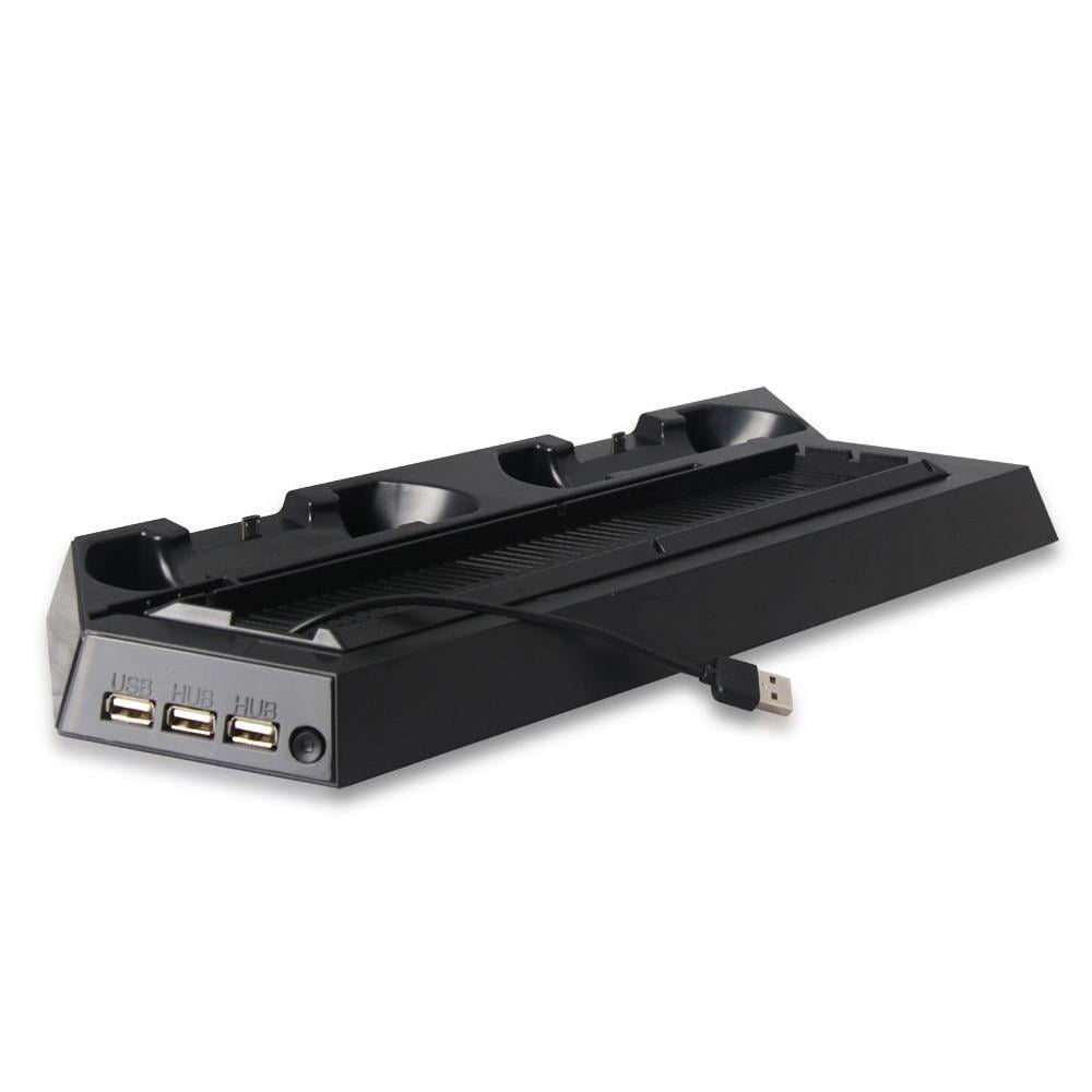 PS4 Slim Base Vertical Enfriadora + 2 Puertos Carga (Negra) MANDALIBRE ...