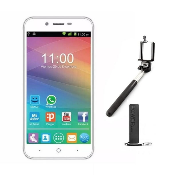 Celular ZTE Blade 8GB Smartphone Blanco mas PowerBank y Selfie Stick ...