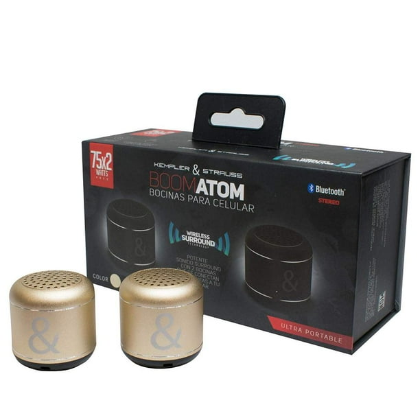 Bocinas portátiles bluetooth Kempler & Strauss Boom Atom Stereo ...