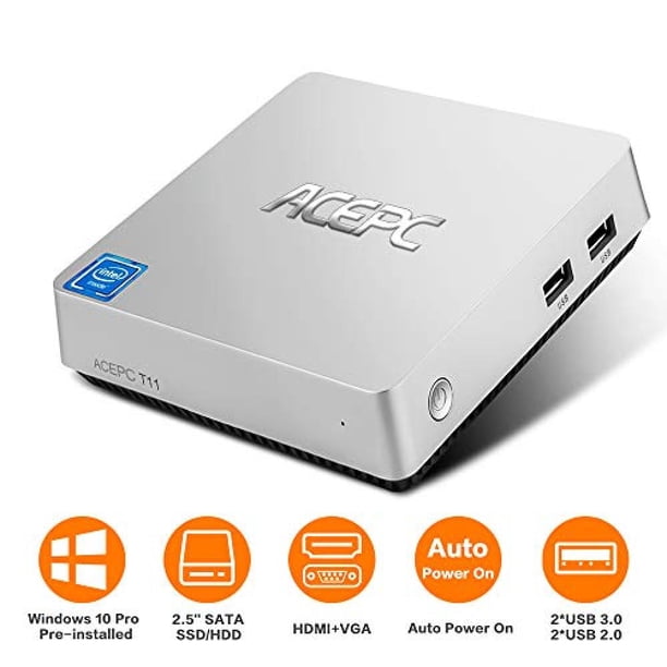 Mini PC YUNDOO ACEPC T11 4G+64G/Intel Atom x5-Z8350 -Plata | Walmart en ...