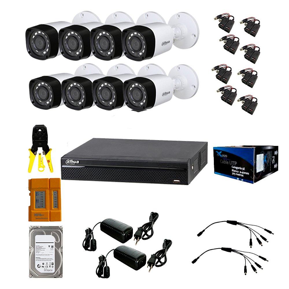 Kit Cctv Dvr 8 Canales 8 Camaras 1tb Bullet 2mpx 3.5mm DAHUA HAC ...