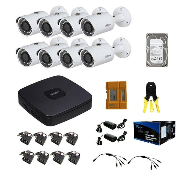 Kit Cctv Dvr 8 Camaras Bullet Hd Balums 1mpx Metalicas 1tb Dd DAHUA HAC ...