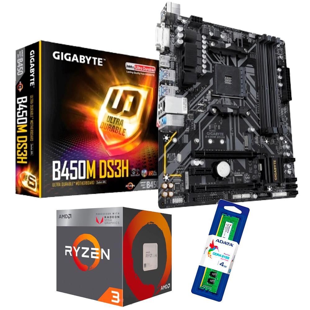 Kit actualizacion Ryzen 4Gb Ram Tarjeta madre AMD Gigabyte | Walmart en ...