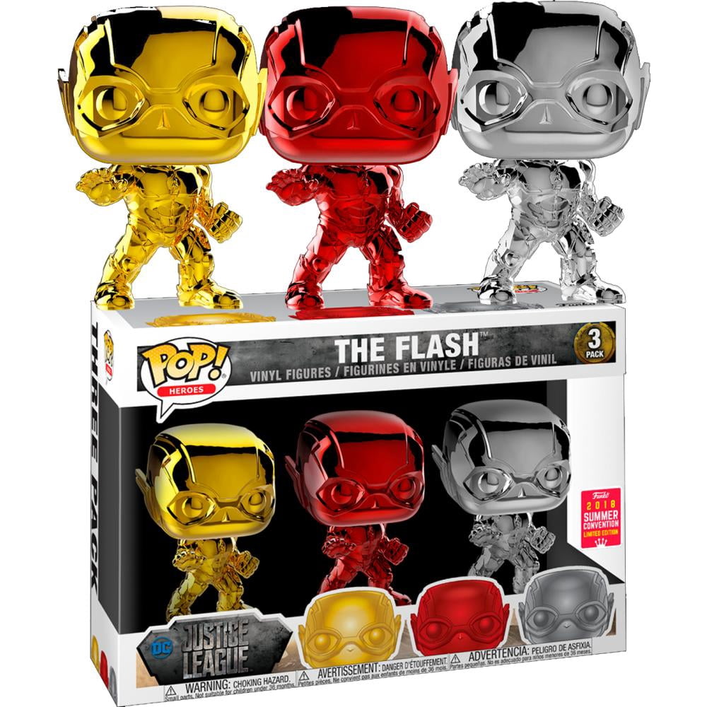Funko Pop Flash Set 3 Pack Cromado Exclusivo FUNKO Flash | Walmart en línea
