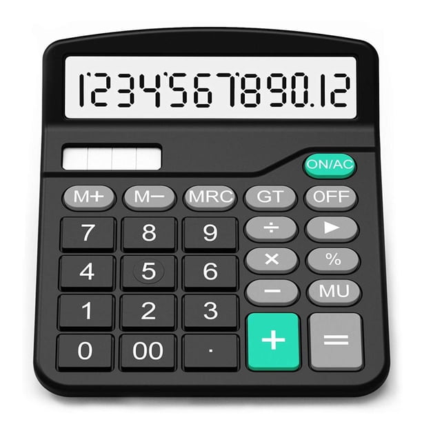 Calculadora Splaks Variation estándar -Negro-12 dígitos Splaks ...