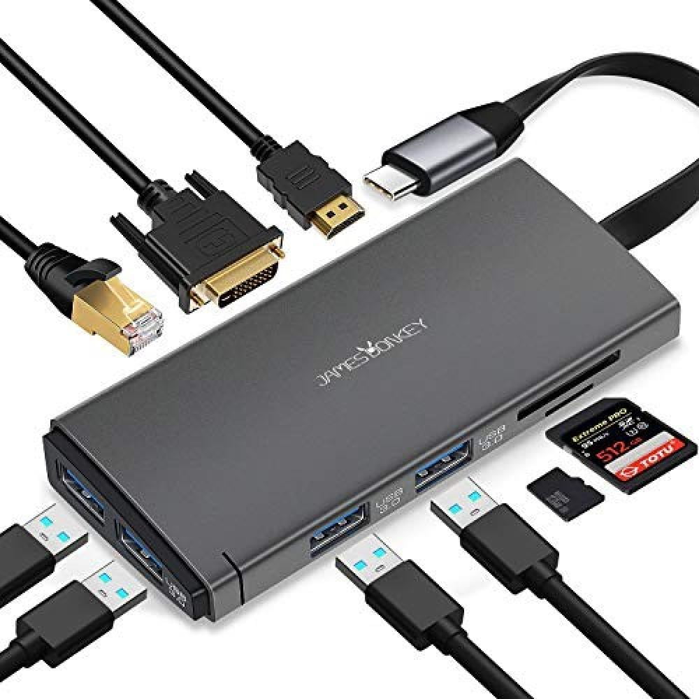 Adaptador James Donkey USB C 10 en 1 -Negro | Walmart en línea