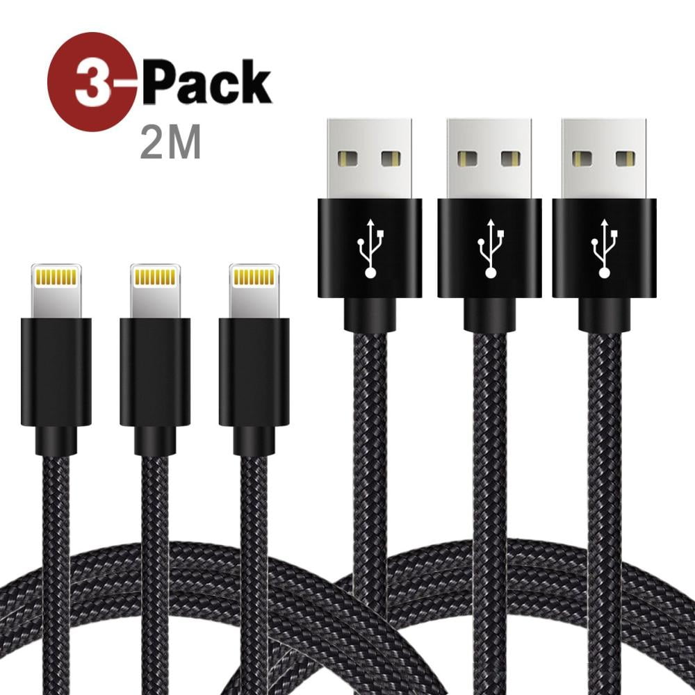 Cable De Carga Becaso Ligthning 2m. Trenzado Negro -3pzs | Walmart en línea