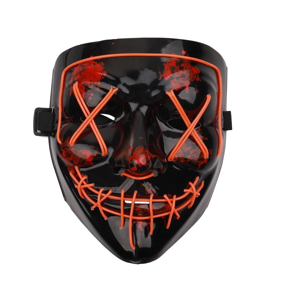 Máscara Con Luz Led La Purga Halloween Disfraz TOYS SKY The purge Roja ...