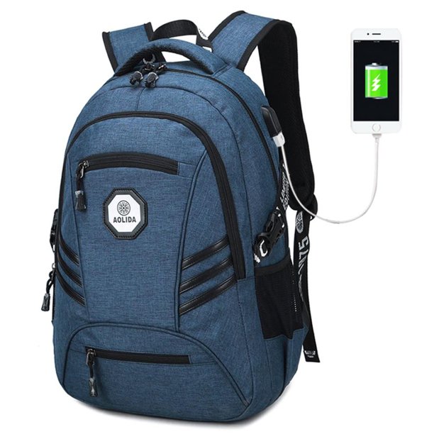 Mochila Generico Laptop Kolako 15.6 Pulg Puerto Usb Impermeable -azul ...