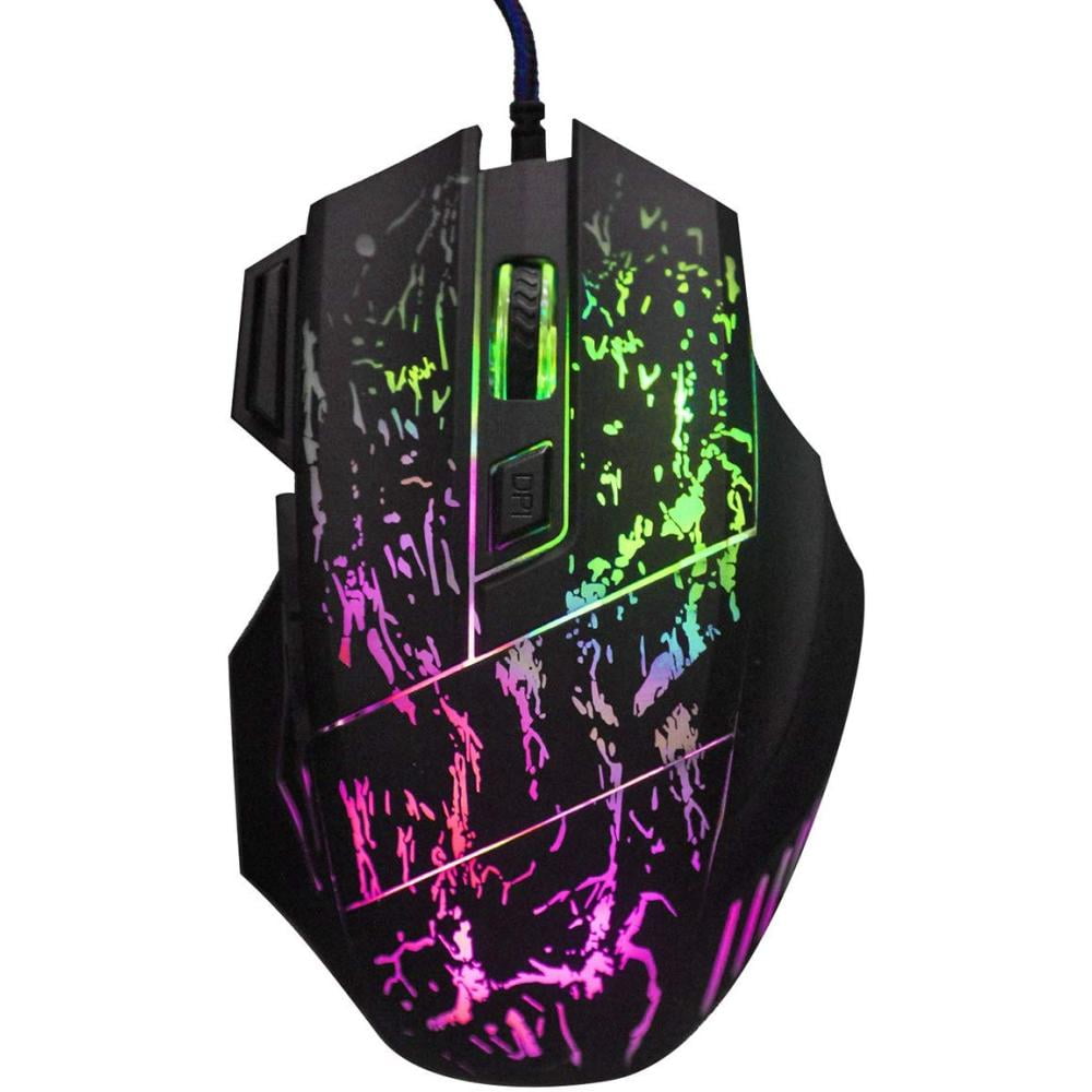 Mouse Gamer Generico Grand Era Ergonómico 3200 DPI 7 Botones -Negro ...