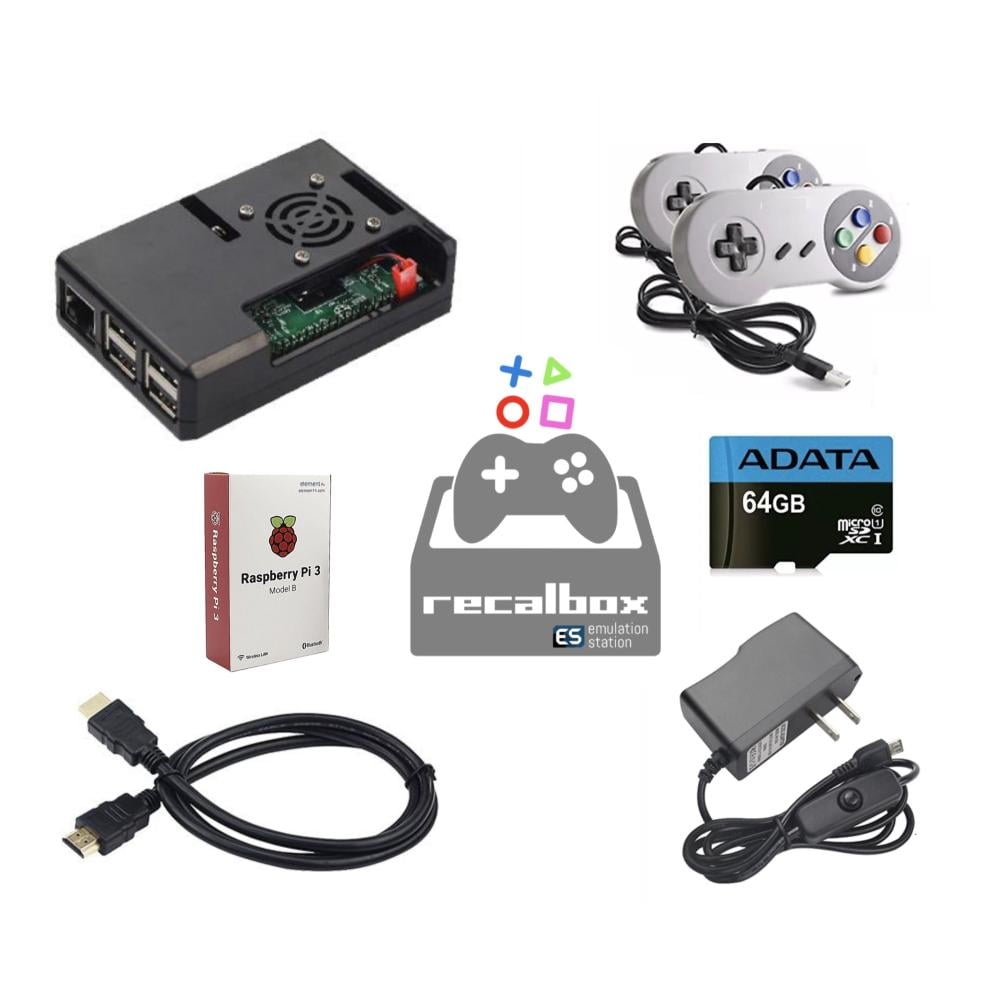 Mini Consola Retro Raspberry Pi 3 Recalbox + 6000 Juegos - Negro ...
