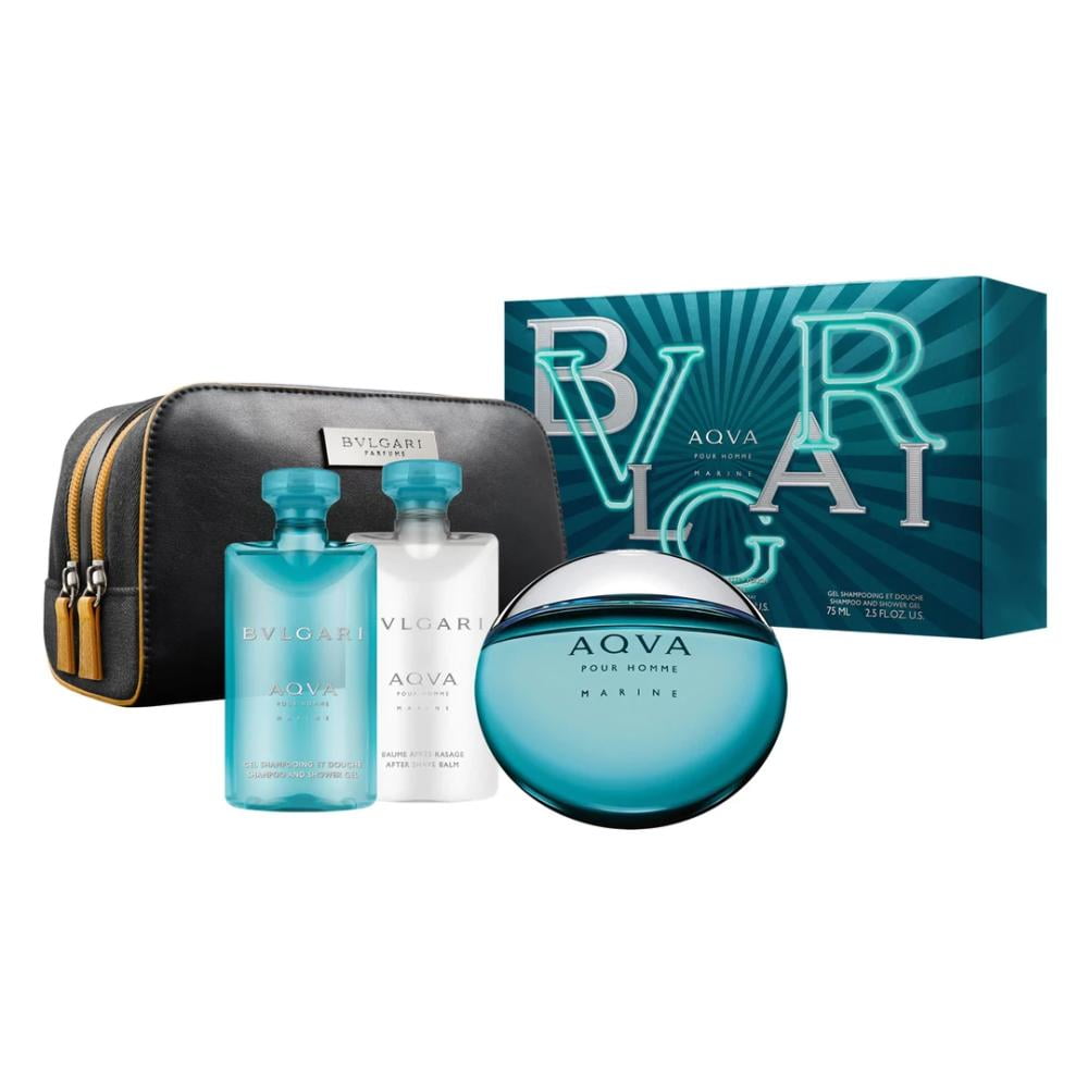 Set 4 Piezas para Caballero edt 100ml Bvlgari Aqva Marine | Bodega ...