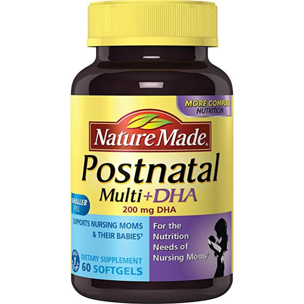 Suplemento Multivitamínico Postnatal + DHA Nature Made 200mg 60 ...