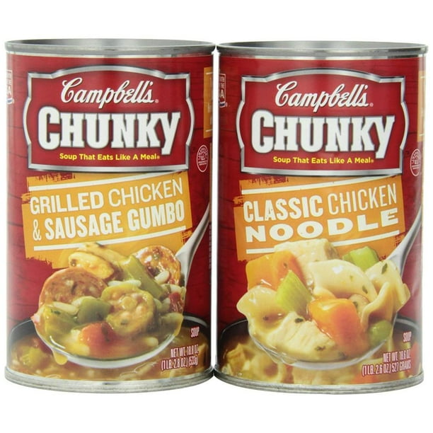 6 Latas Sopa Campbell's Chunky 18.6 Oz Tallarines De Pollo Campbell%27s ...