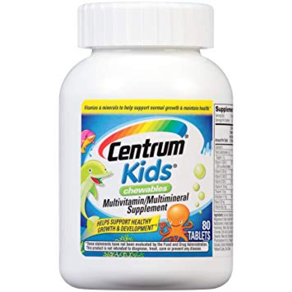 Suplemento Multivitamínico Multimineral Centrum Masticables Niños 80 ...