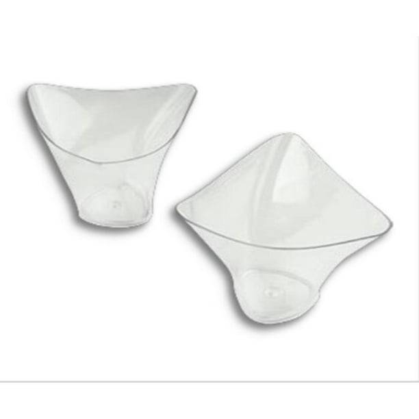 Platito Triangular Hondo Transparente para Comida y Botanas 30 Piezas ...