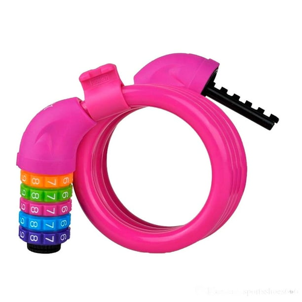 Candado Para Bicicleta Con Cable De Acero Rockbros Cable Acero Rosa | Bodega Aurrera en línea