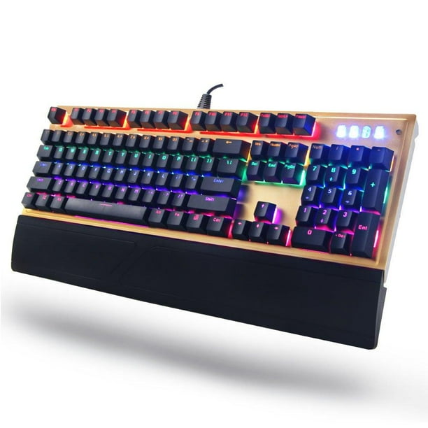 Teclado Mengmoda LED retroiluminado cable metal -cobre | Bodega Aurrera ...