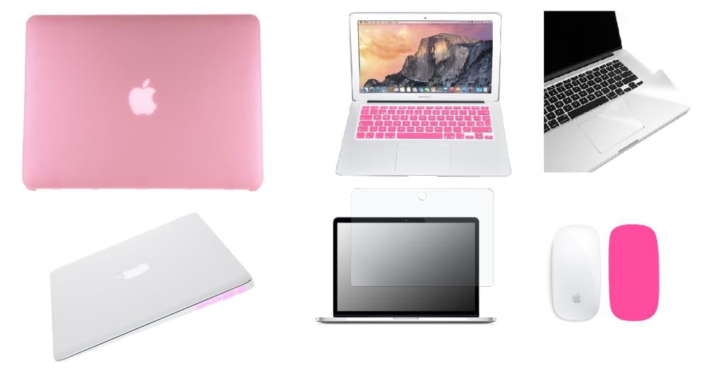 Kit de Protección Idioma Español 8 en 1 Color Rosa Techna Rosa Macbook ...