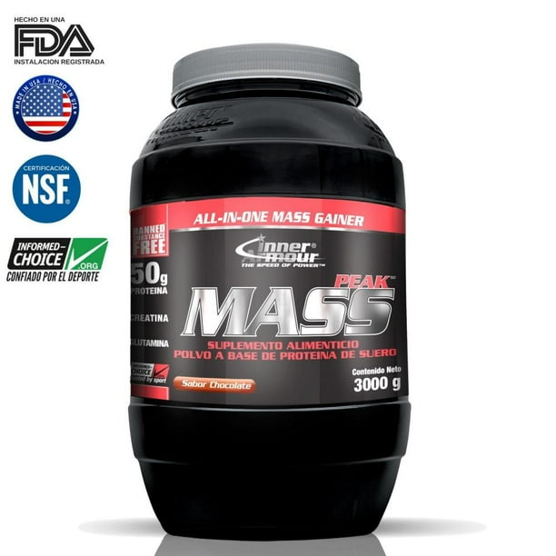 Suplemento Gym Proteina Mass Peak Inner Armour 3 kg Chocolate | Walmart ...