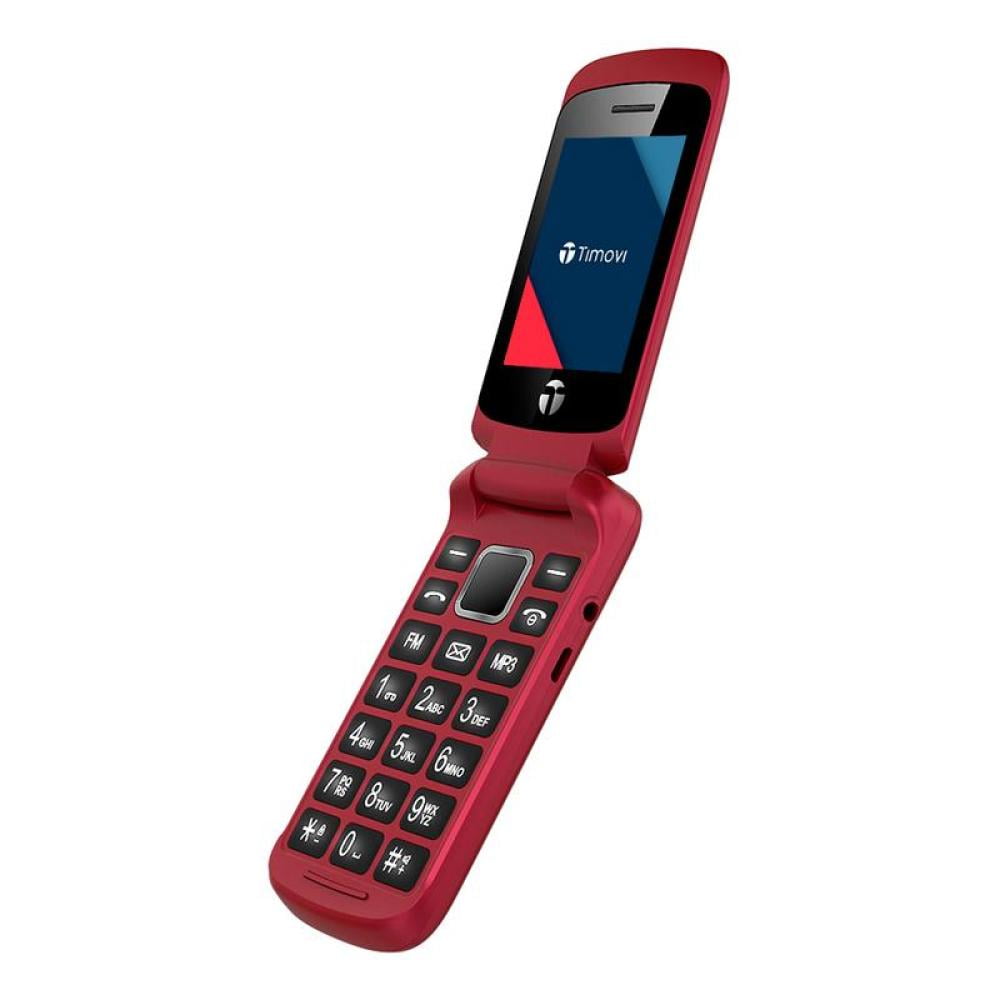 Teléfono celular Timovi Flip 911 Rojo con BOTÓN DE RESCATE ...