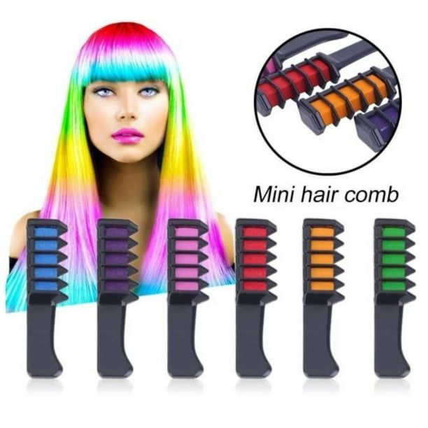 Mini Hair Color Comb 6 Colores Tiza Para El Cabello Universo en Línea ...