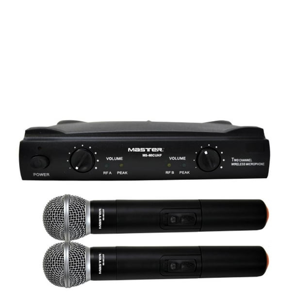 Sistema De 2 Micrófonos Inálambricos Vhf Master Ms Micuhf Walmart En