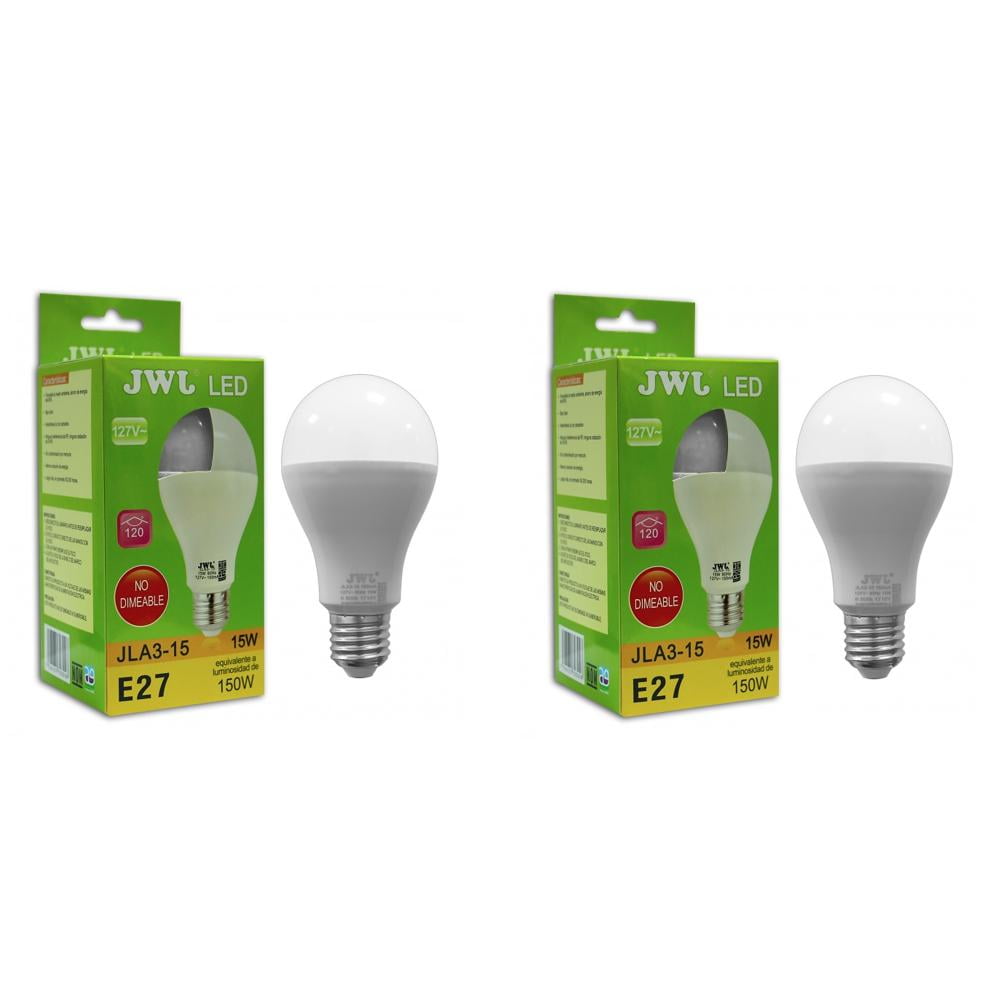 Paquete de 2 focos de Led de 15W omnidireccional Luz blanca JWJ ...