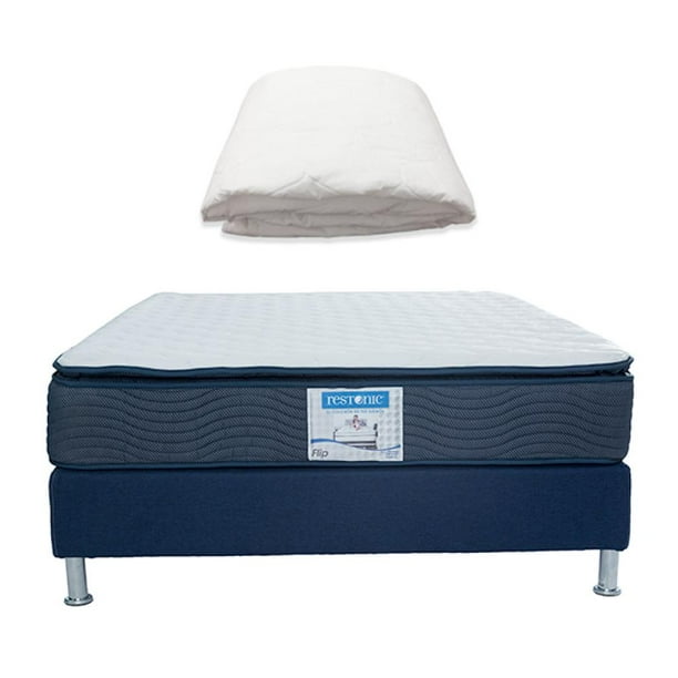 Colchon Spring Air Kazim Matrimonial con Box mas Sabanas y Protector ...