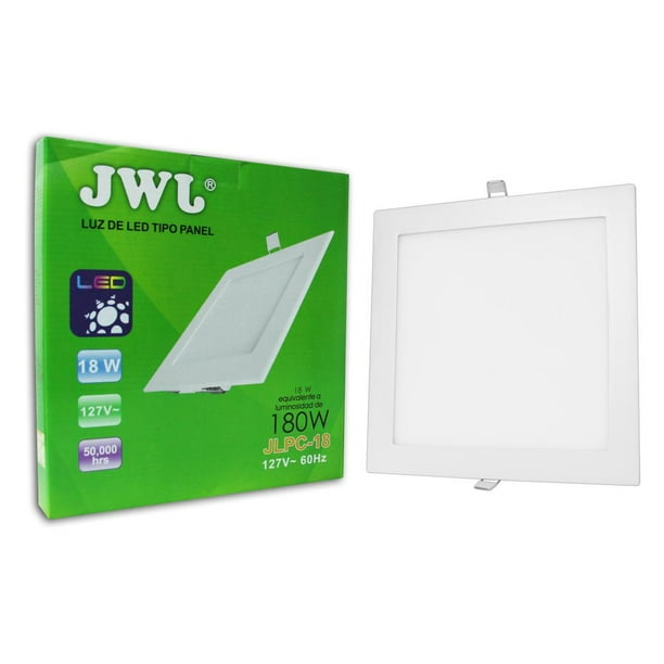 Panel de Led Empotrable cuadrado de 18 W luz cálida JWJ Iluminación ...