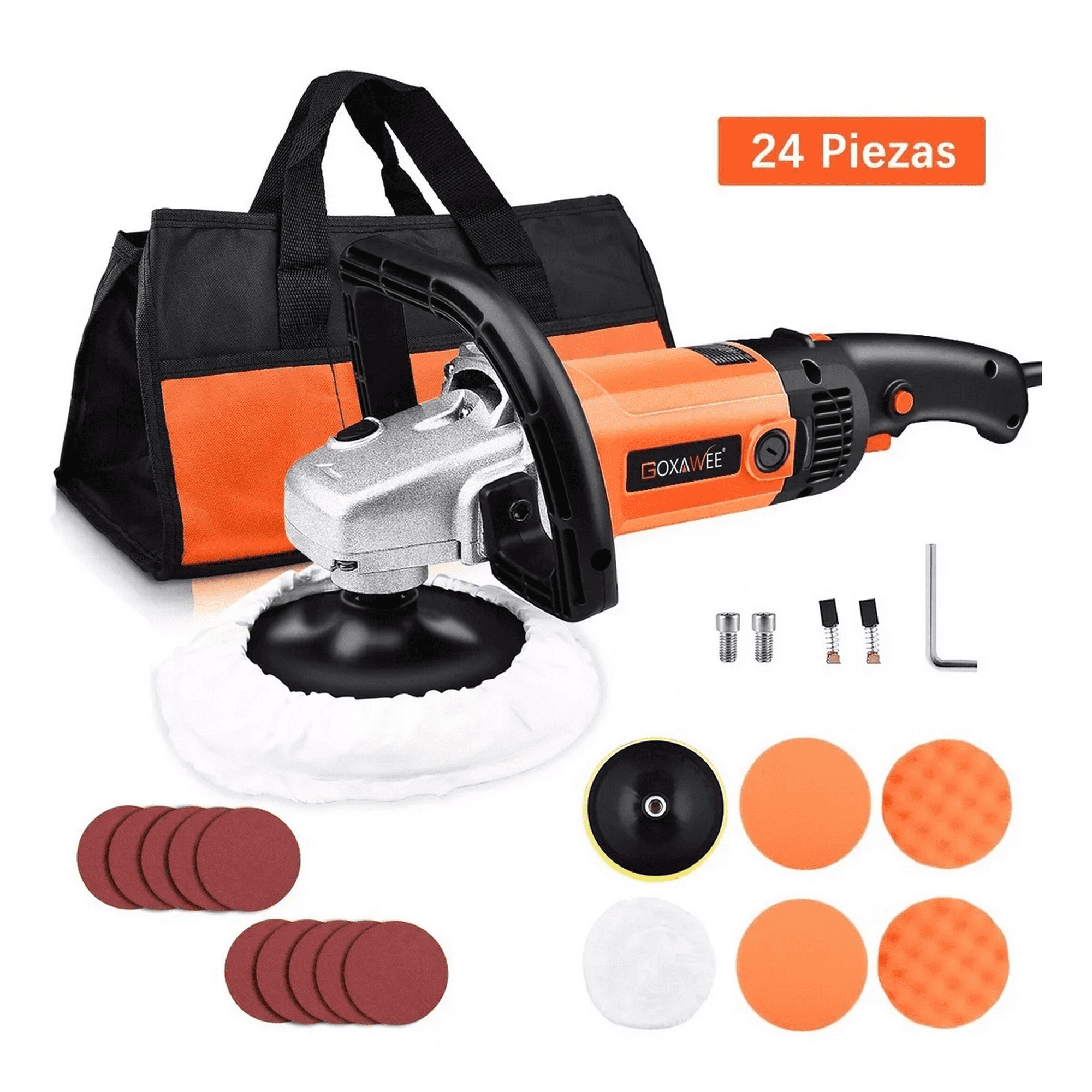 Pulidora Para Autos Motocicleta Goxawee Prof. 7 180mm 1400w | Walmart ...