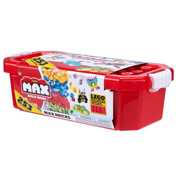 ZURU MAX: Build More - Caja de Ladrillos Mediana 253 Piezas ZURU No ...