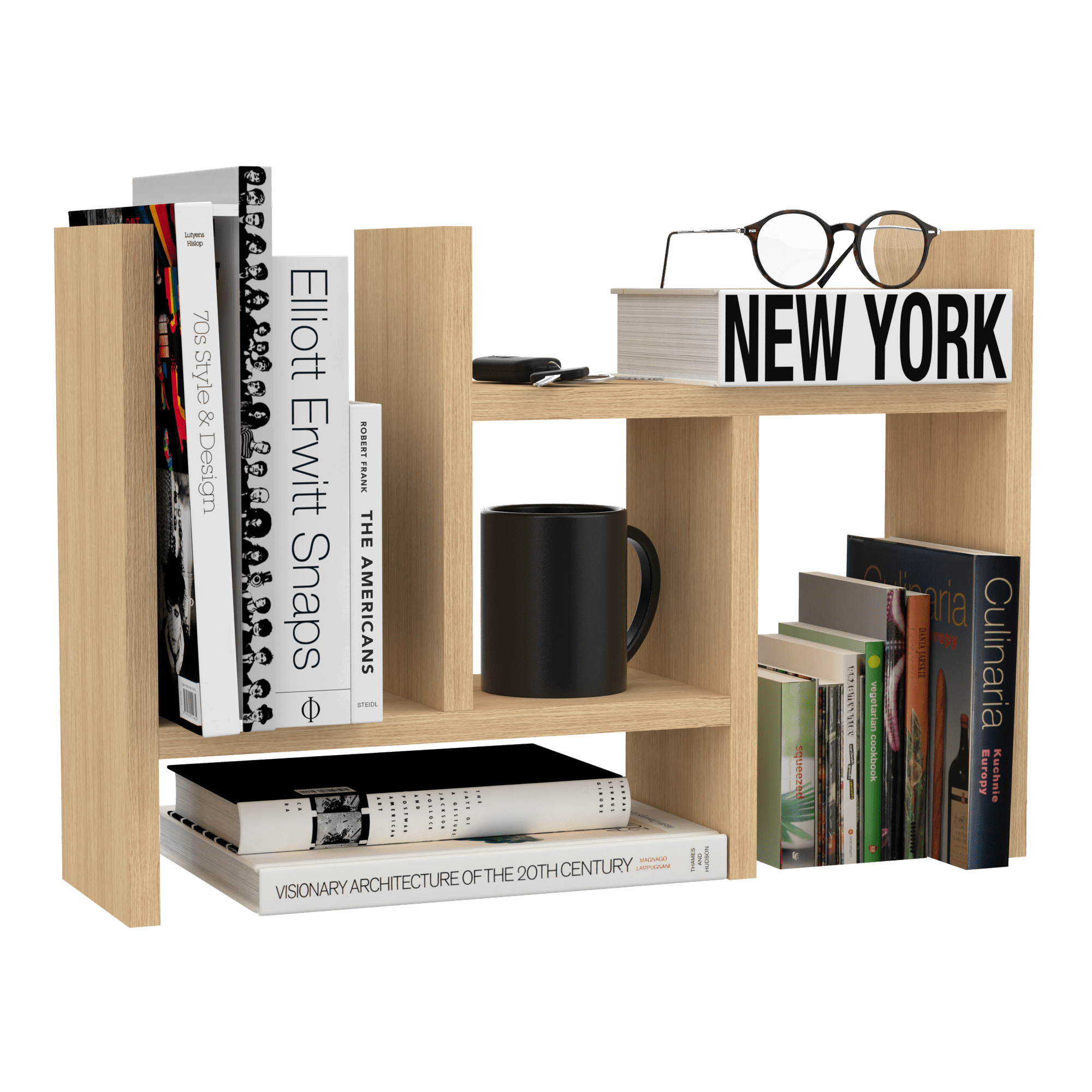 Librero Set Roble Organizador de Casa u Oficina Moderno, 51.6 cm Largo ...