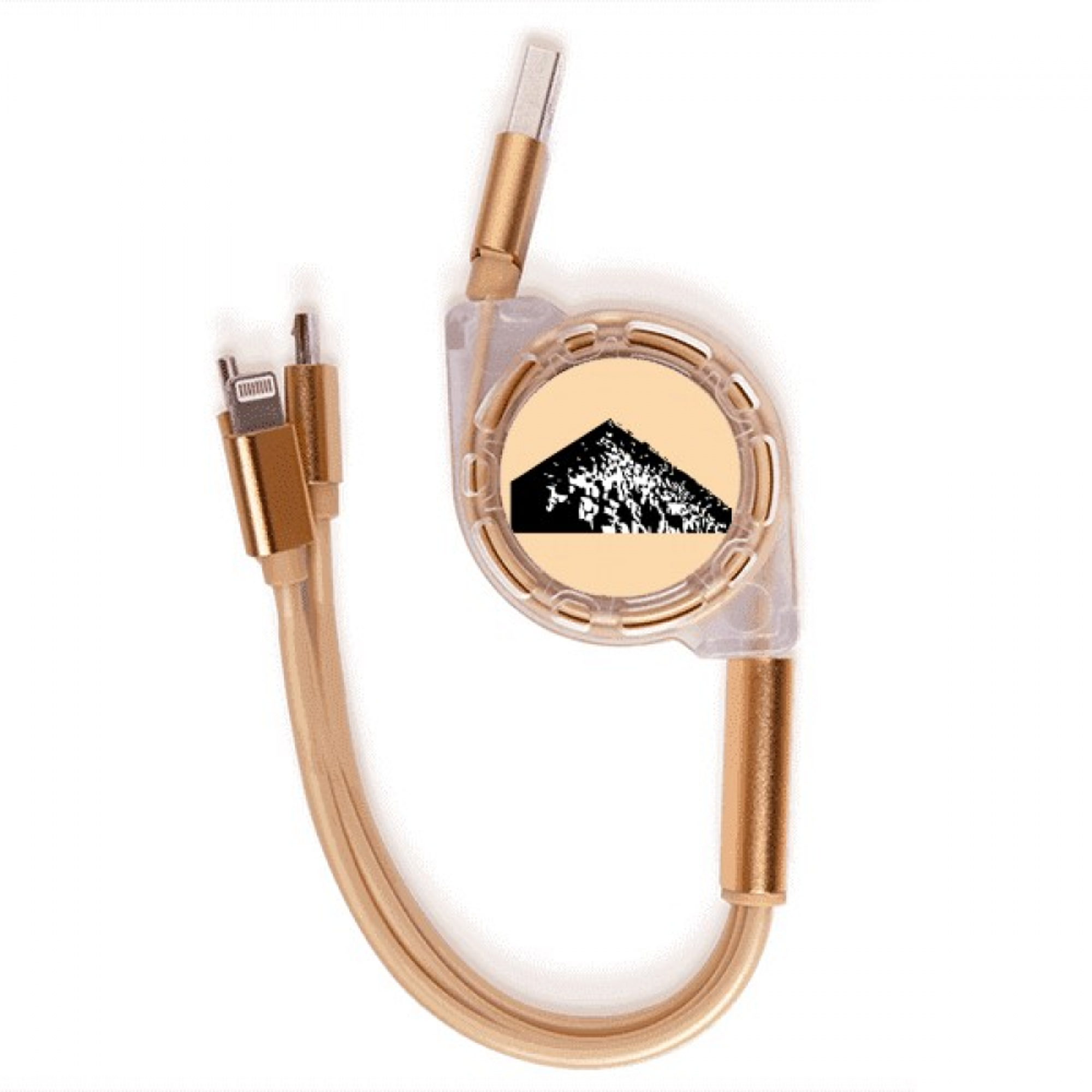 Gráfica de prisma Cable de carga telescópico múltiples USB tres en uno ...