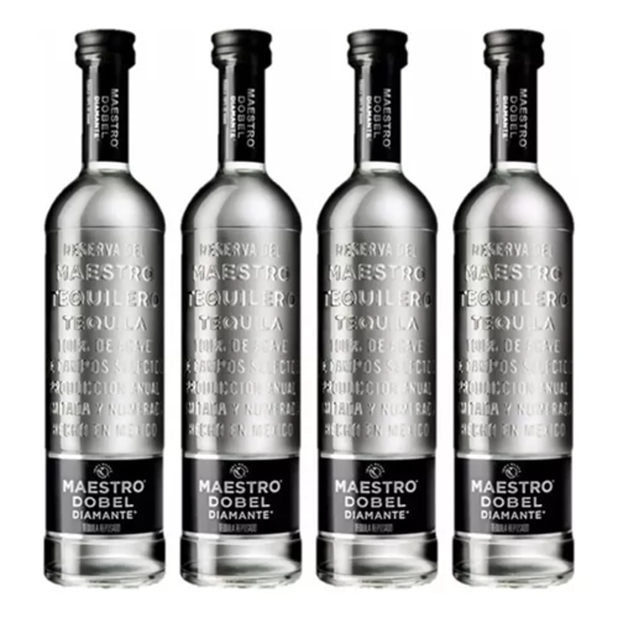 Pack x 4 - Tequila Maestro Dobel Diamante 700 ml Maestro Dobel Mezcla ...